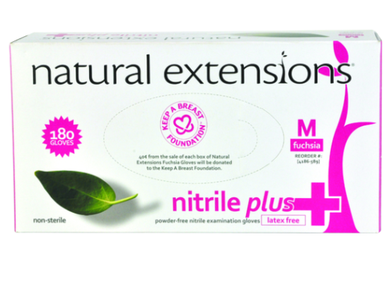 natural extensions® Nitrile Plus Latex-Free Powder-Free Fuchsia Exam ...