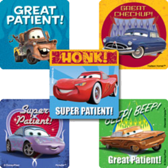 Disney Pixar Cars Patient Stickers Roll of 75 | Benco Dental