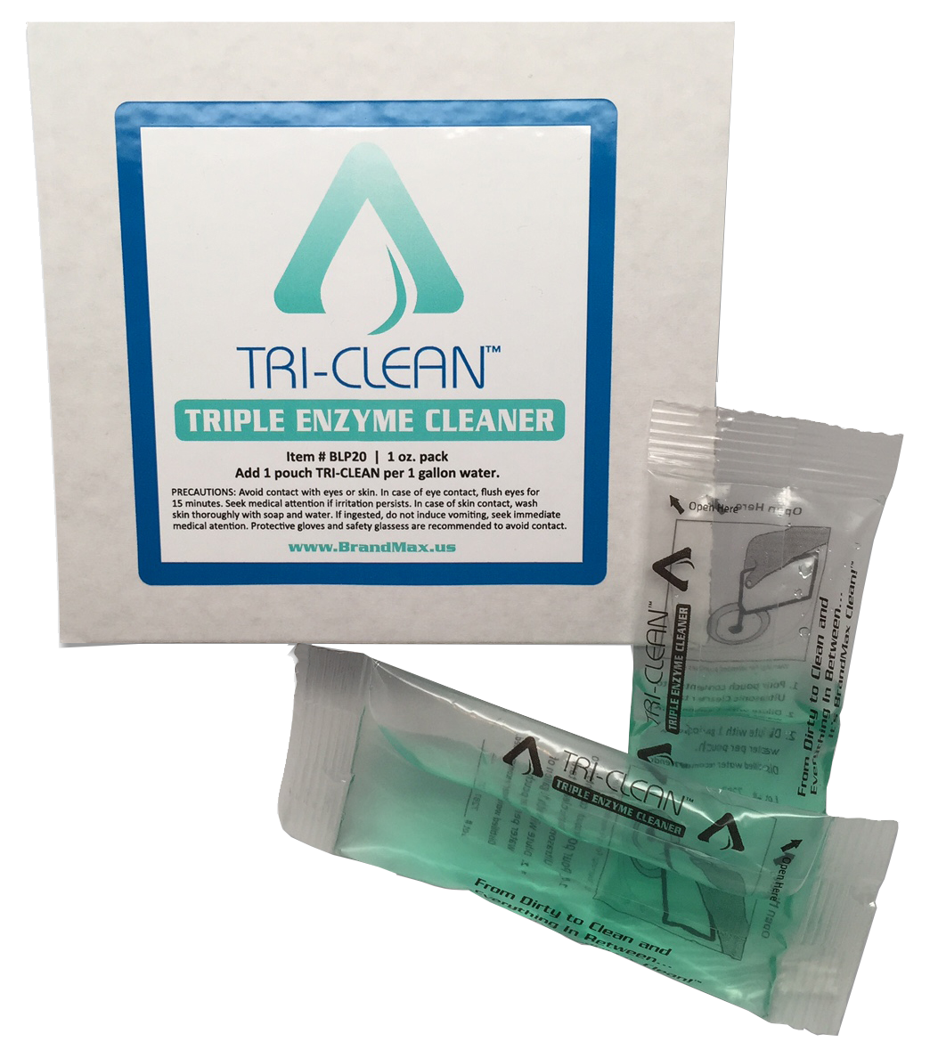 Brandmax Tri-Clean Triple Enzyme Cleaner 1oz Packets Box of 20 | Benco ...