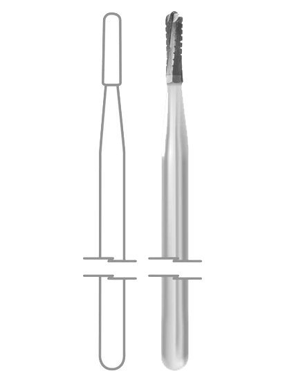 #1557 Surgical Carbide Bur Straight Dome End Crosscut FG Pack of 2 ...