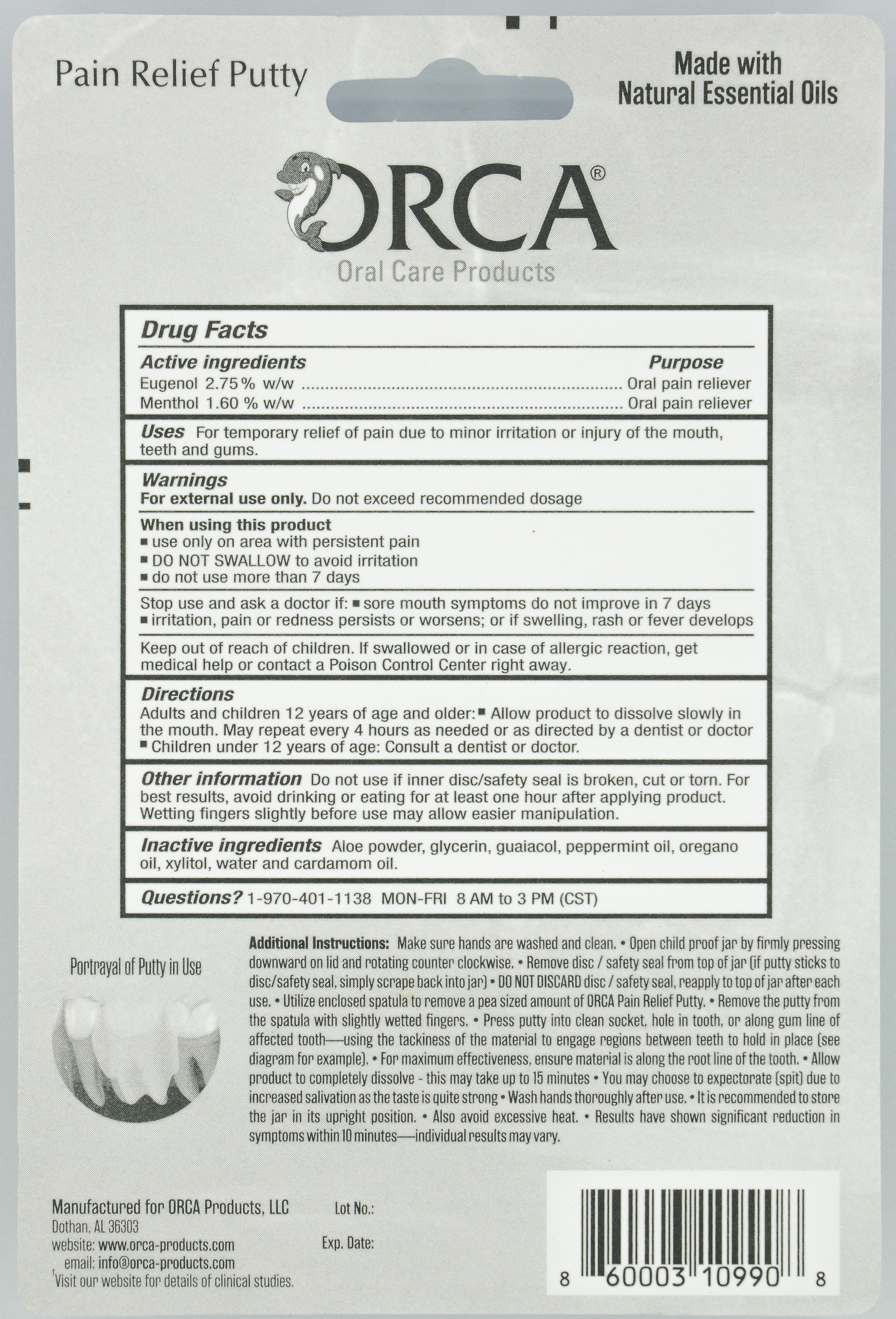 ORCA™ Pain Relief Putty 4.2g Box of 6 | Benco Dental